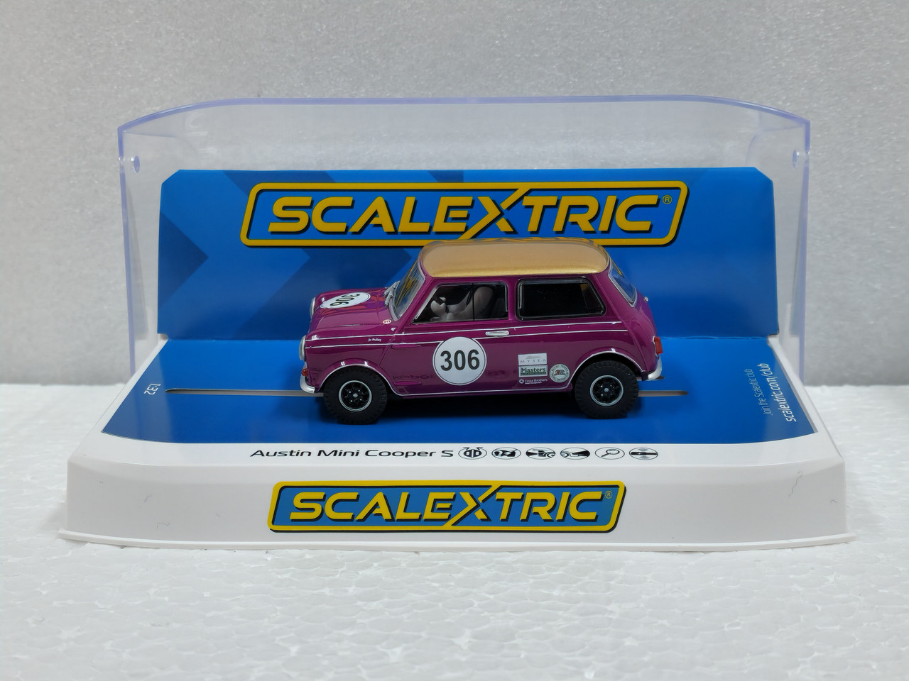 C4545 Scalextric Austin Mini Cooper S Jo Polley, #306 1:32 Slot Car ...