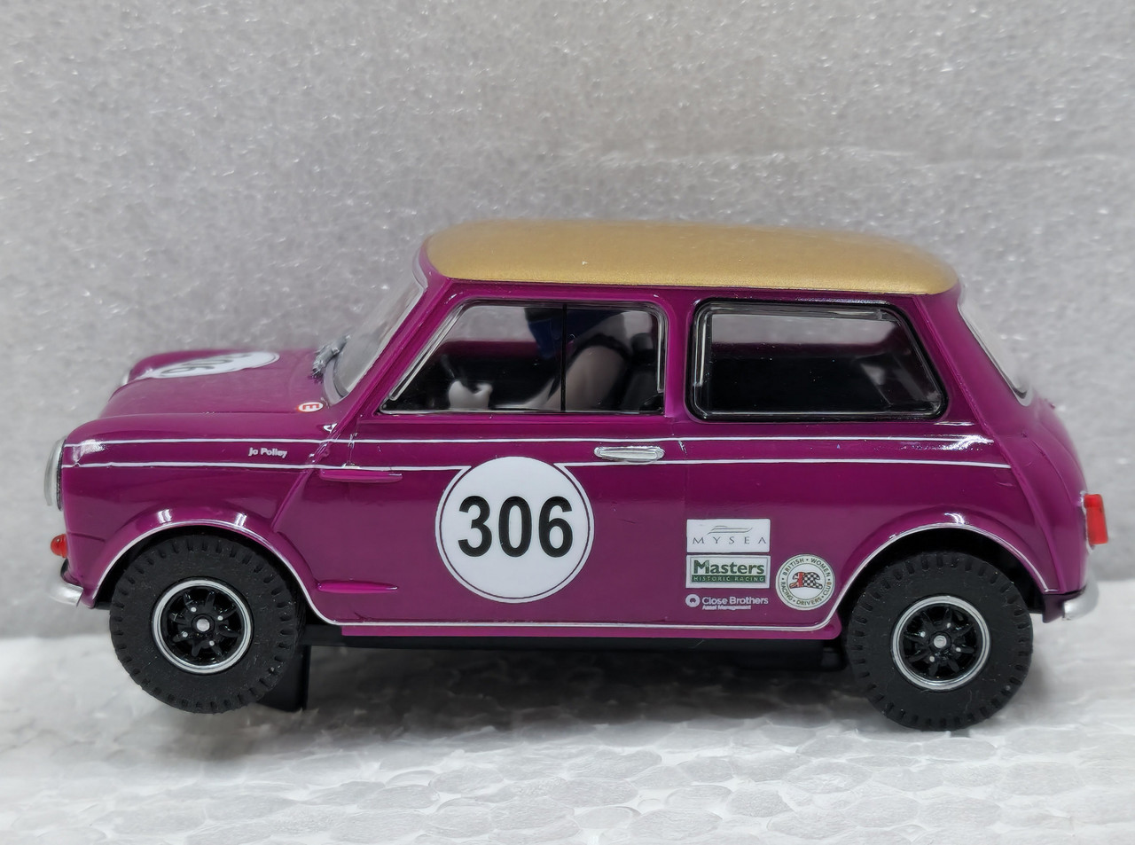 C4545 Scalextric Austin Mini Cooper S Jo Polley, #306 1:32 Slot Car ...