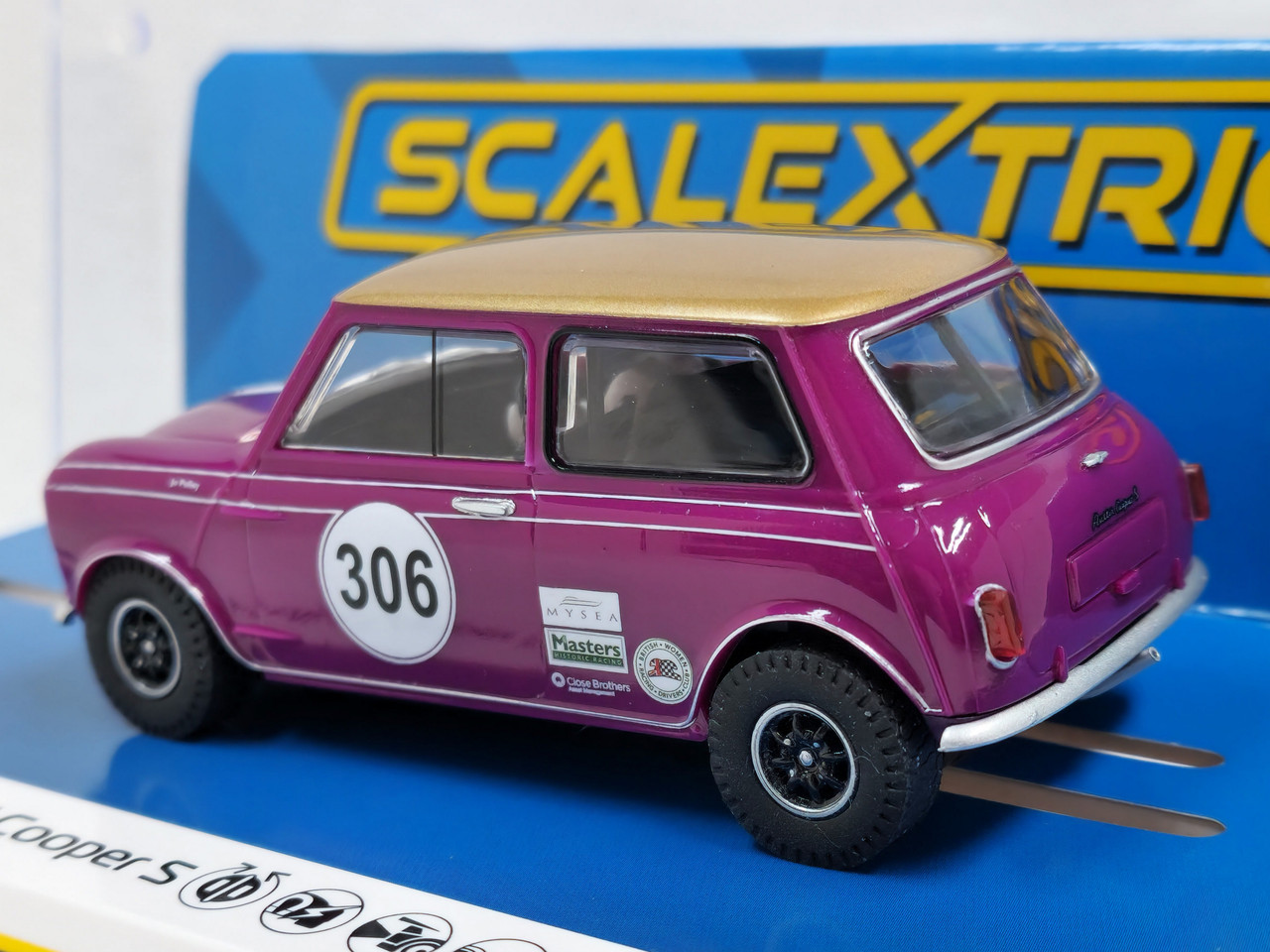 C4545 Scalextric Austin Mini Cooper S Jo Polley, #306 1:32 Slot Car ...