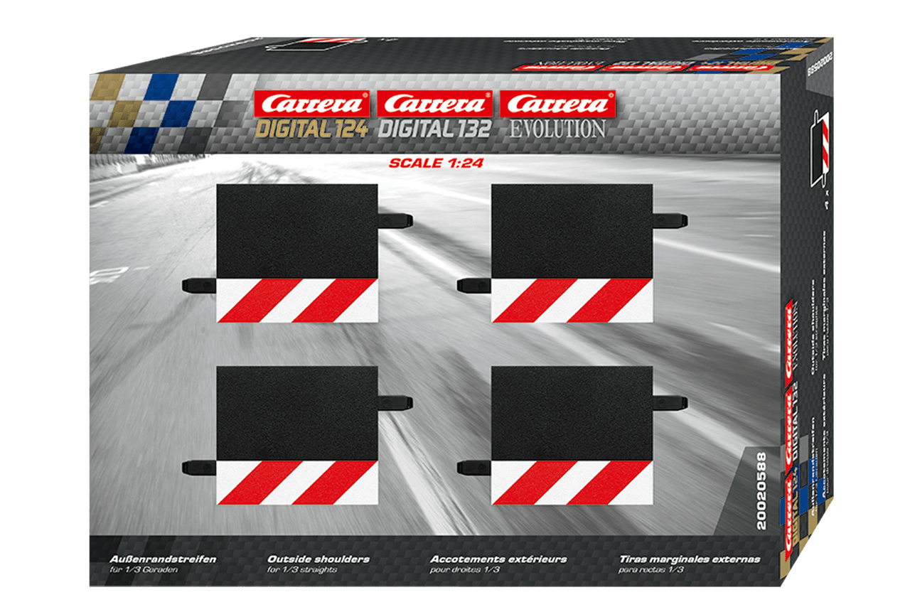20588 Carrera Outside Border/Shoulder for 1/3 Straight Track (4 Pieces ...