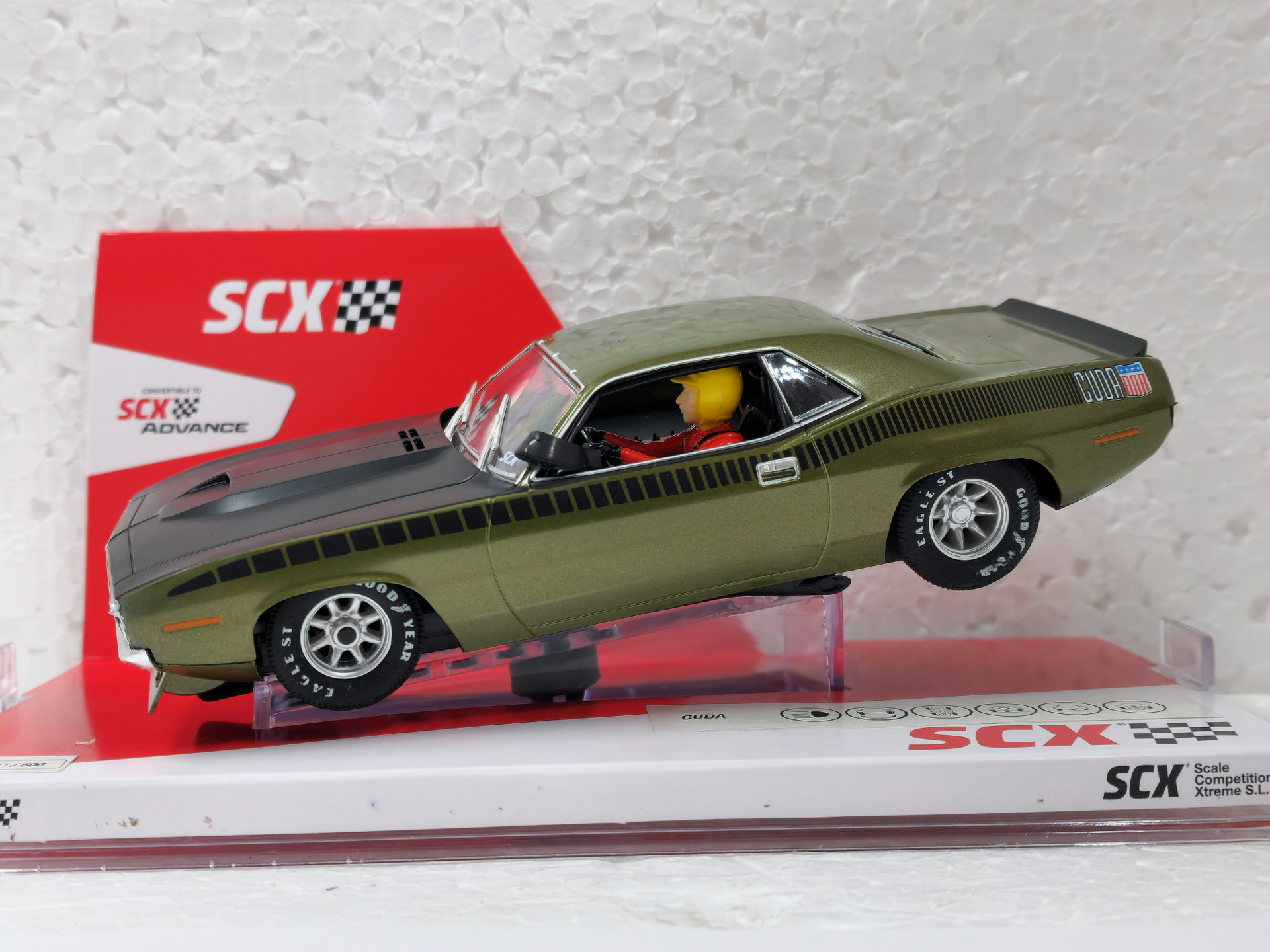 U10442X300 SCX Plymouth Trans Am AAR CUDA Ivy Green Metallic 1970 1:32 ...
