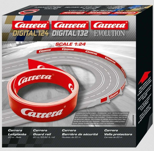 85509 Carrera Guard Rail Red Approx. 66 ft. 1:24 & 1:32 Slot Car Track ...
