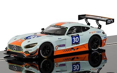 C3853 Scalextric Mercedes AMG GT3 Gulf, #30 1/32 Slot Car *DPR* - Great ...