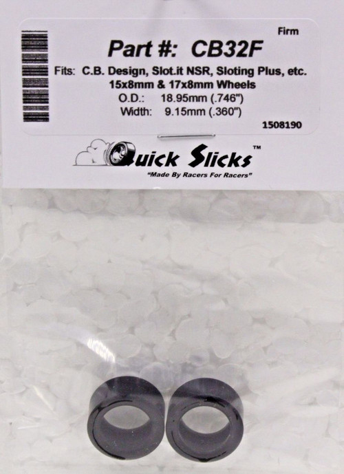 CB32F Quick Slicks Silicone Tires for 15/17x8mm Aluminum Wheel 1:32 ...