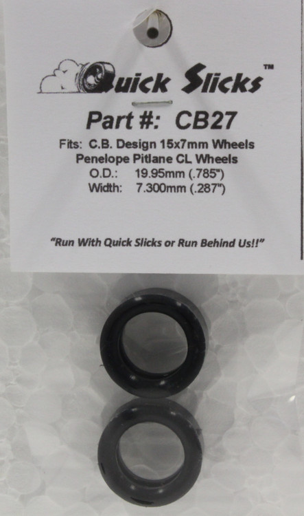CB27 Quick Slicks Silicone Tires for 15x7mm Aluminum Wheel 1:32 Slot ...