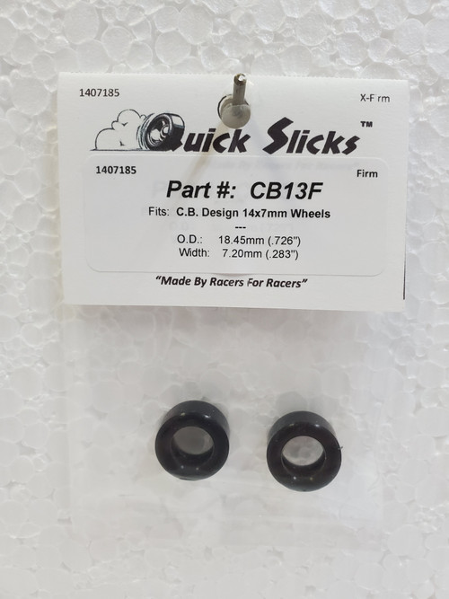 CB13F Quick Slicks Silicone Tires for 14x7mm Aluminum Wheel 1:32 Slot ...