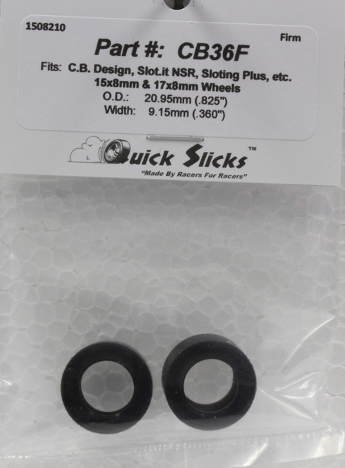 CB36F Quick Slicks Silicone Tires for 15/17x8mm Aluminum Wheel 1:32 ...