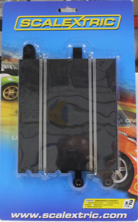 C8222 Scalextric Converter Straight Track 2 Pack 1:32 Slot Car Track ...