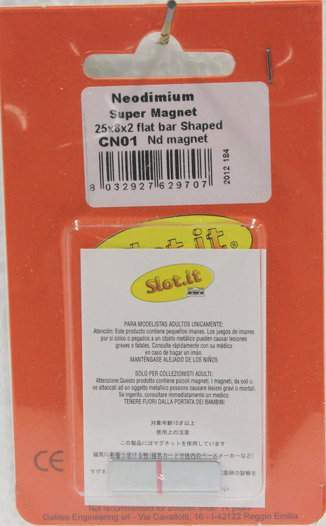 SICN01 Slot.it Neodymium Race Magnet 25x8x2mm 1:32 Slot Car Part ...