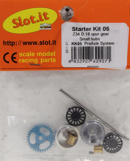 SIKK05 Slot.it Pro Slot Axle Kit - Gear, Wheels 3/32 Axle1:32 Slot Car ...