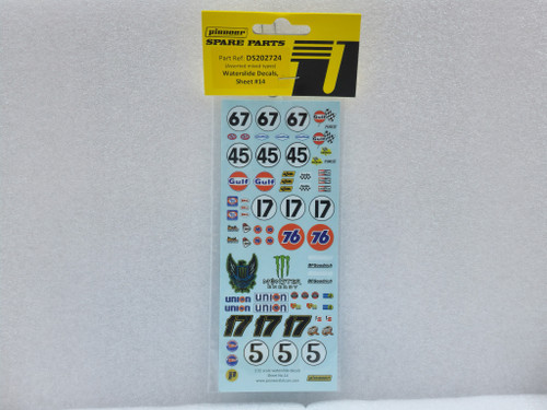 DS202724 Pioneer Waterslide Decals Sheet #14, Assorted Mixed Types 1:32 ...