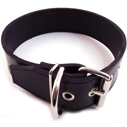 Rouge Black Rubber Bondage Collar With 3 D Rings For Bdsm Slave Kink Fun