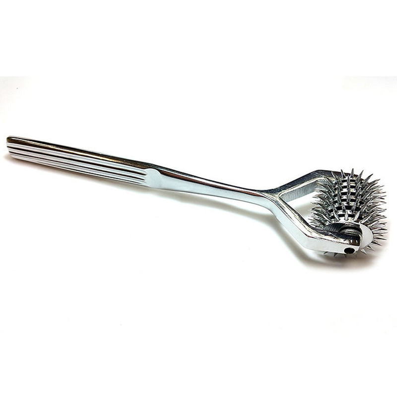 Rouge Stainless Steel Seven 7 Pin Wheel Heads Spinning Spiked Spiky for bondage bdsm gear slave ...