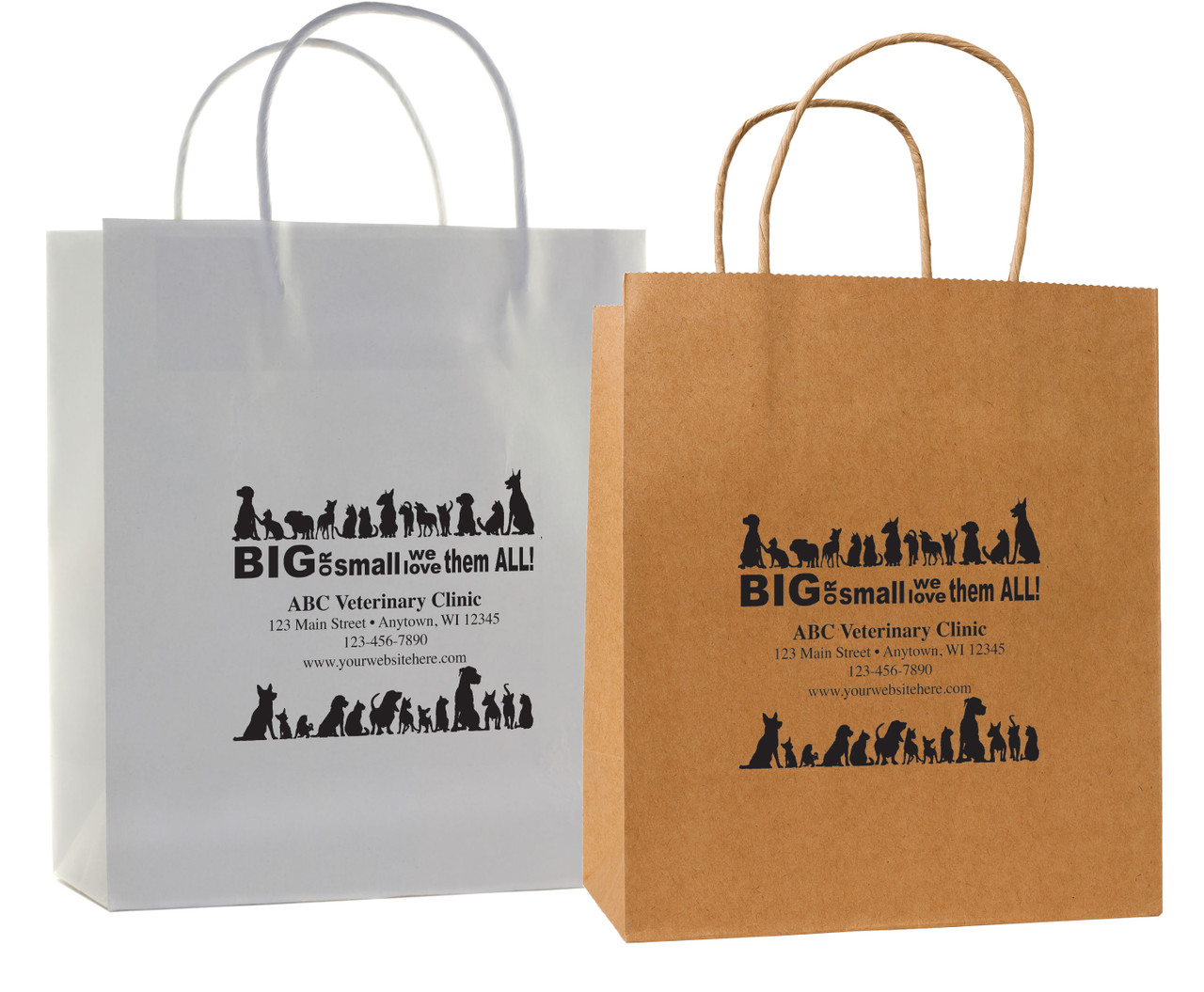 HSD56 - Personalized Handled Paper Bag (Multiple Imprint Colors ...
