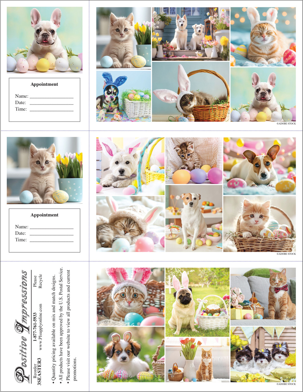 3SEASTER3 - 3 Up Reminder Cards - Positive Impressions
