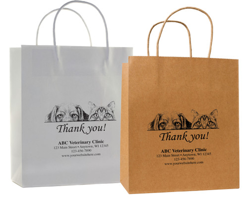 HSD58 - Personalized Handled Paper Bag (Multiple Imprint Colors ...