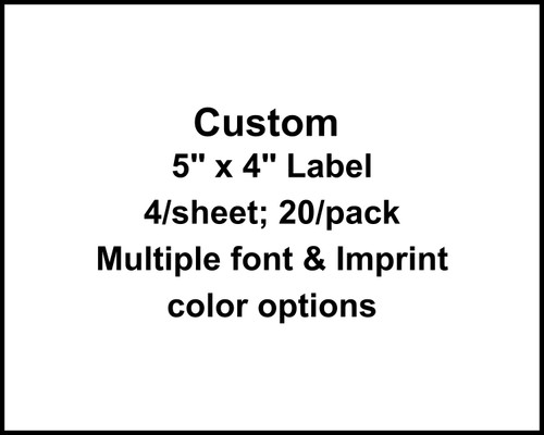 C475 Custom Label 5" x 4"; 4 labels/sheet; 20/pack - Positive Impressions