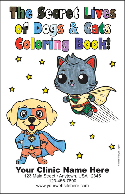 SCBOOK2 - Half Size Coloring Book - 5 1/2" x 8 1/2" - Positive Impressions