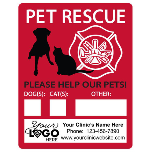 PRD1P - Pet Rescue Decals (Multiple Imprint Colors Available)Customized ...
