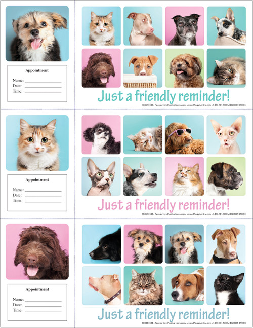 3DCMIX138 - 3 Up Reminder Cards - Positive Impressions