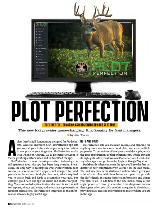 Plot Perfection The First Full-Function App Designed for Food Plotters ...