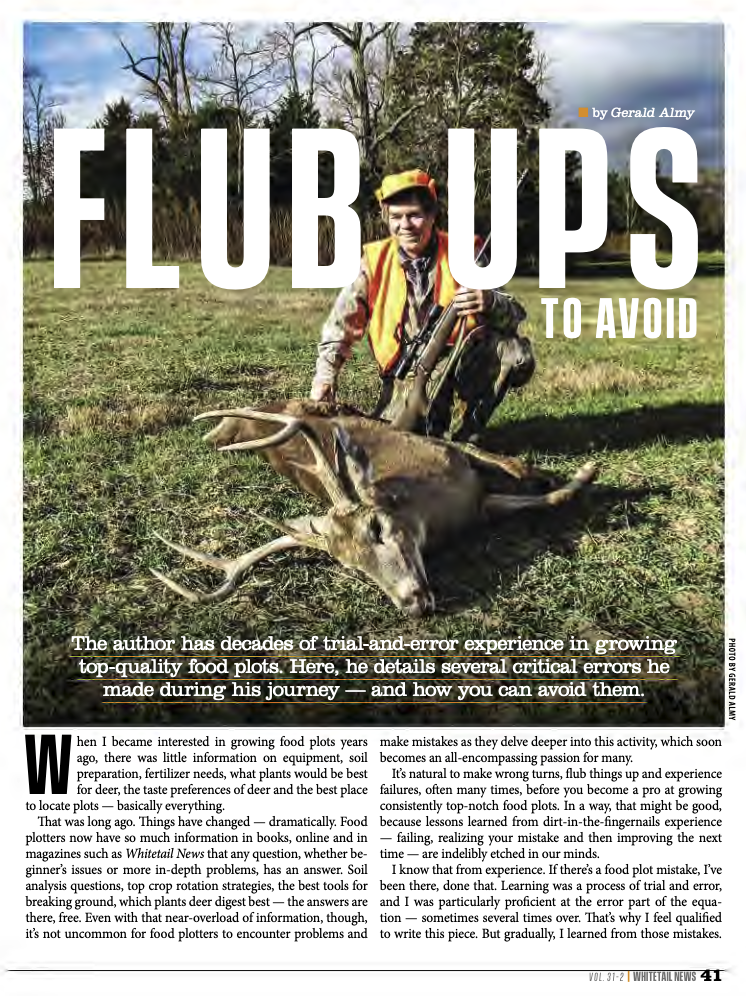 Flub Ups to Avoid - Whitetail Institute