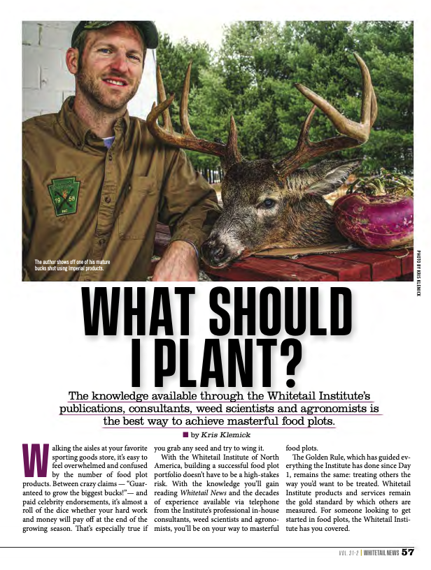 What Should I Plant? - Whitetail Institute