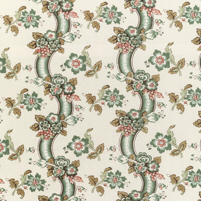 Benday Print Green/Rose by Lee Jofa Fabric - Fabric Carolina