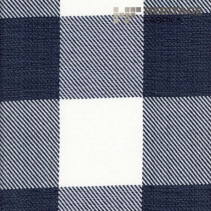 Metro Check Indigo by Roth & Tompkins Fabric - Fabric Carolina