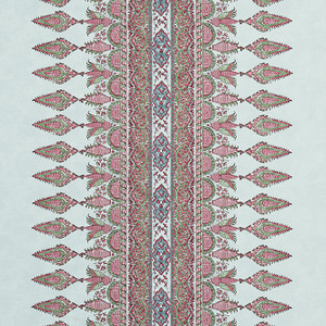 Akola Stripe Raspberry and Teal F936411 by Thibaut Fabric - Fabric Carolina