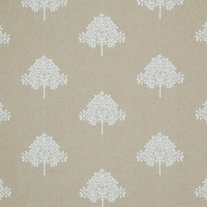 7875 Marigold Tree Embroidery 2 Flax by Wmah Fabric - Fabric Carolina