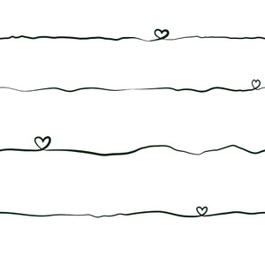 Love & Hearts Black Script Wallpaper by Chesapeake - Fabric Carolina