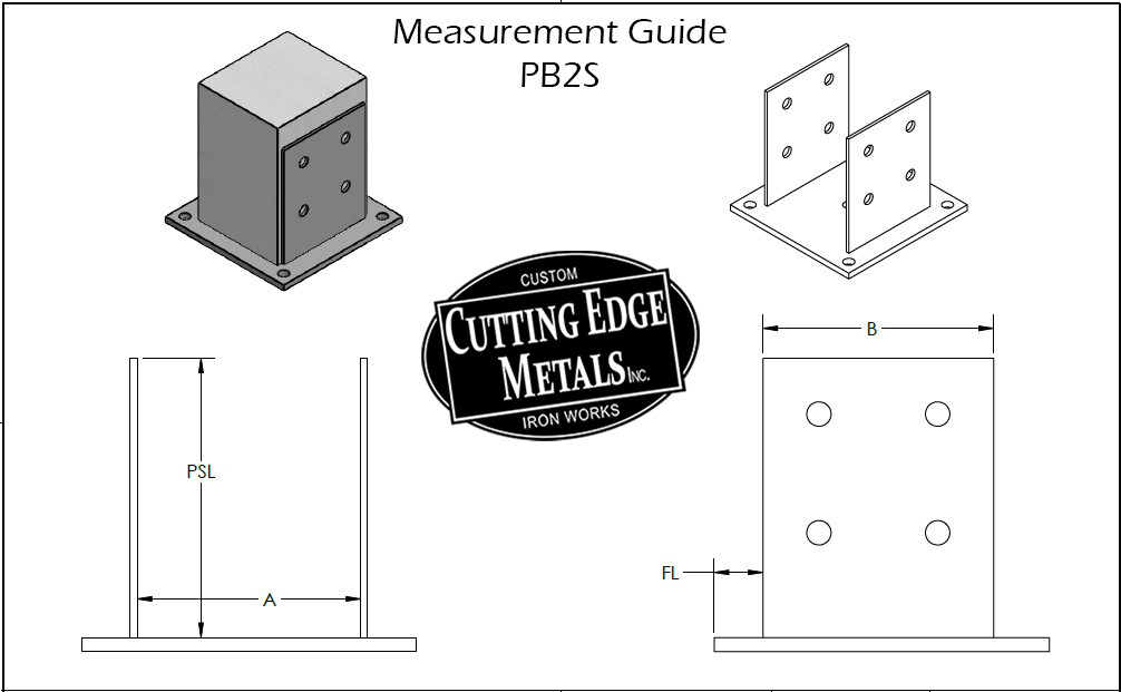 Two Sided Wood Post Base Timber Frame Bracket / Powder Coated Steel ...