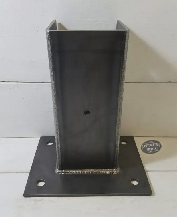 PB3S 3-Sided Timber Post Base Bracket – Custom Heavy Duty 3 Sided Post ...