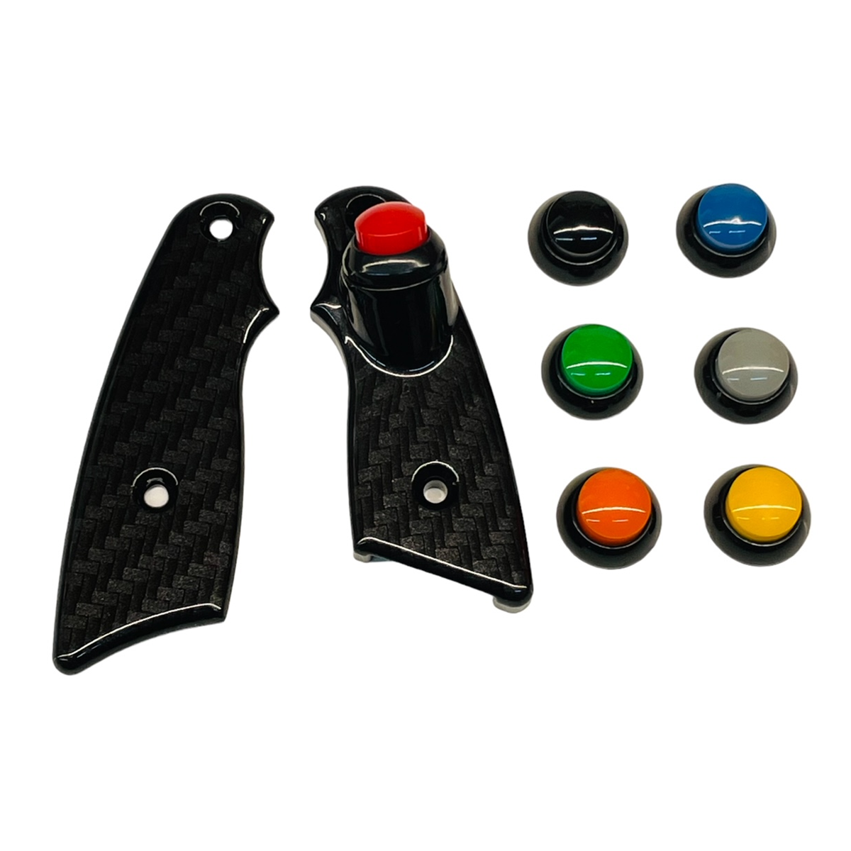 Titan Billet Shifter Lever Button Grips - Carbon Illusion