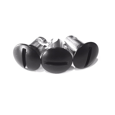 Black Slotted Head Qtr Turn DZUS Button Fasteners - 400 Dome 10pk