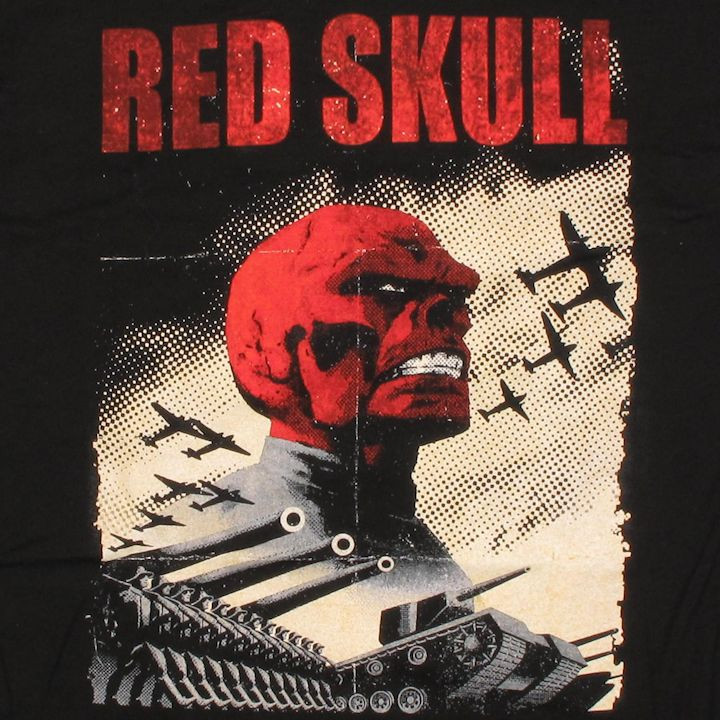 Captain America Red Skull Army T Shirt Sheer