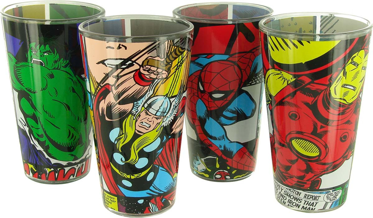 Avengers Comic Wrap Pint Glass Set