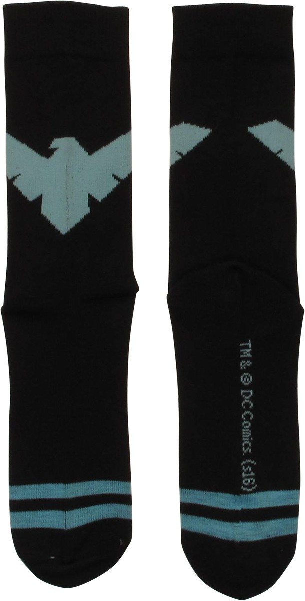 Nightwing Logo Black Crew Socks