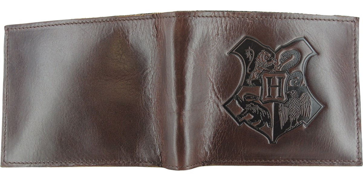 Harry Potter Hogwarts Emblem Leather BiFold Wallet