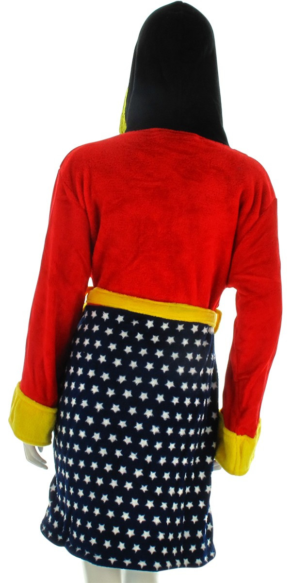 Wonder Woman Stars Hooded Costume Fleece Robe