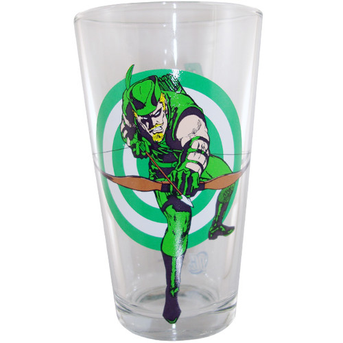 Green Arrow Target Glass, Toon Tumbler Green Arrow Glass at StylinOnline