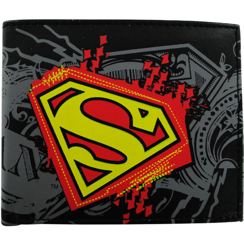 Superman Logo Collage Bifold Wallet