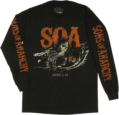 Sons of Anarchy Orange SOA Long Sleeve T Shirt