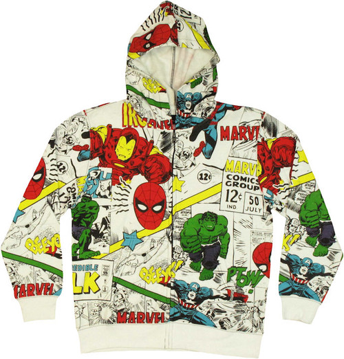 Marvel Comic Collage Youth Hoodie