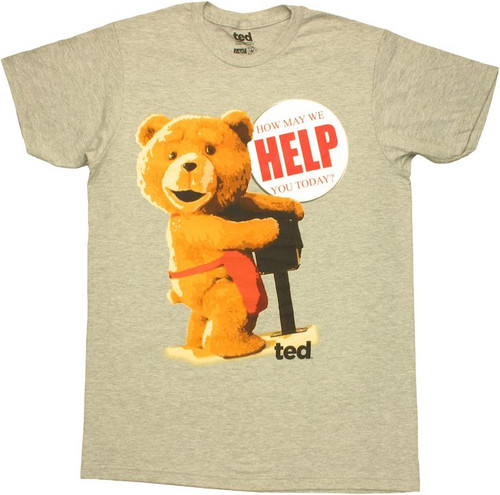 Ted Help Button T Shirt Sheer