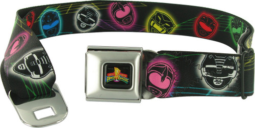 Power Rangers Neon Helmets Seatbelt Mesh Belt