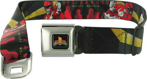 Power Rangers Red Art Deco Seatbelt Mesh Belt