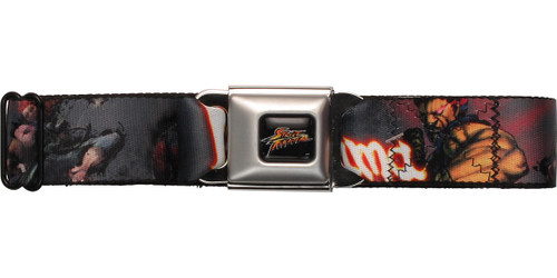 Street Fighter Akuma Seatbelt Mesh Belt