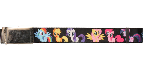 My Little Pony Characters Black Mesh Belt